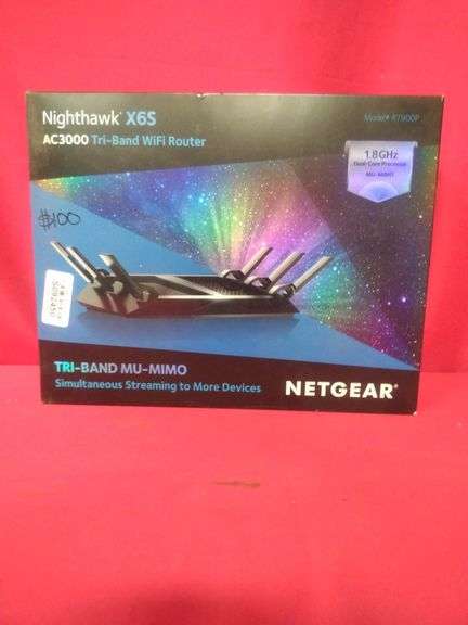 Nighthawk X6S AC300 Tri- Band WiFi Router Model:R7900P - Sierra Auction ...