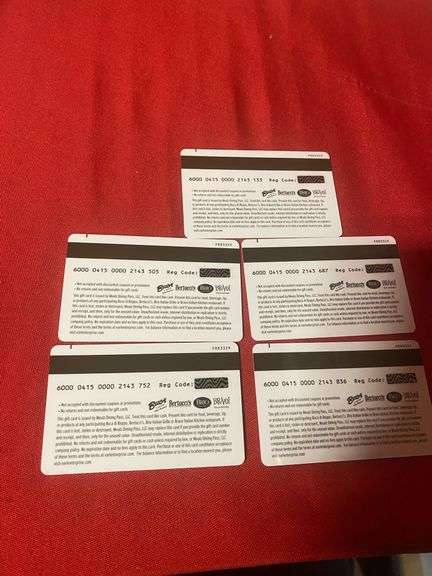 (5) Brio, Buca, Bertucci’s, & Bravo Best Of Italy Gift Cards (Card ...
