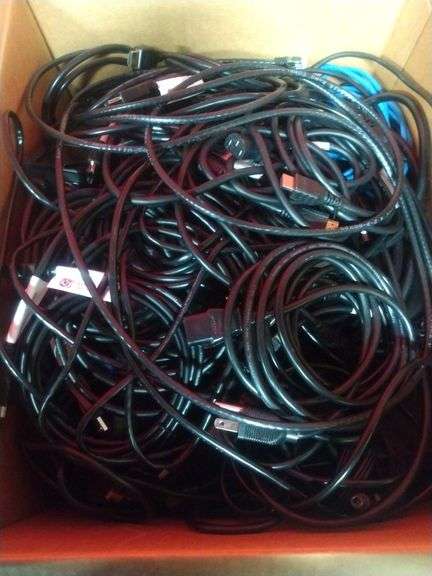 Box Of Assorted Cables - Sierra Auction Management Inc