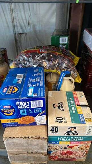 (1 Qty) Lot of Consumable Household Items (Mac & Cheese Cups, Sugar ...