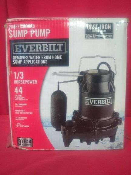 Everbilt Professional Sump Pump Removes Water From Home Sump ...