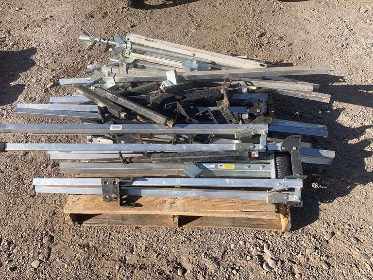 Assorted traffic sign standing brackets. - Sierra Auction Management Inc