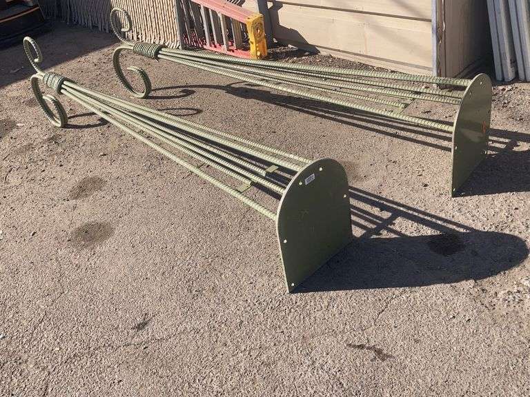 (2) 9 foot decorative rebar stands. - Sierra Auction Management Inc