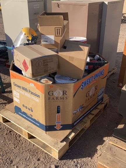 Gaylord box with assorted used paint, hand sanitizer and more. - Sierra ...