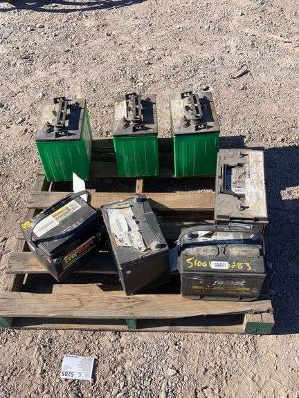 Approximately seven assorted vehicle batteries. - Sierra Auction ...
