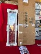 ODL 1-Lite Clear Glass 8 in. x 36 in. x 1 in. 1/2 Sidelite with White ...