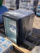 Countertop mini display fridge and approximately nine fluorescent ...