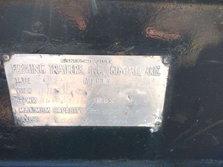 1986 Fleming Trailers TD824 Flatbed Trailer - Sierra Auction Management Inc