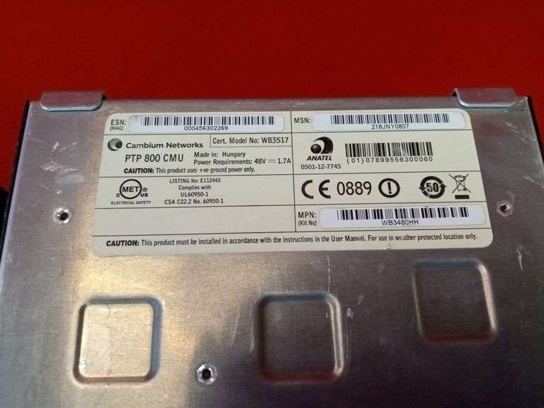 (4pc) PTP800 Modem: (1) Cambium Networks with Bracket and (3) Motorola ...