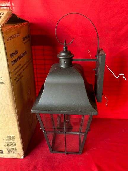 (2pcs) HAMPTON BAY Warwick Exterior Wall Lantern (Expresso Bronze ...