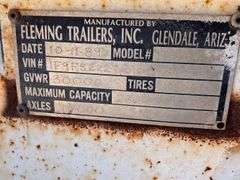 1989 Fleming Trailers TD822 Flatbed Trailer - Sierra Auction Management Inc