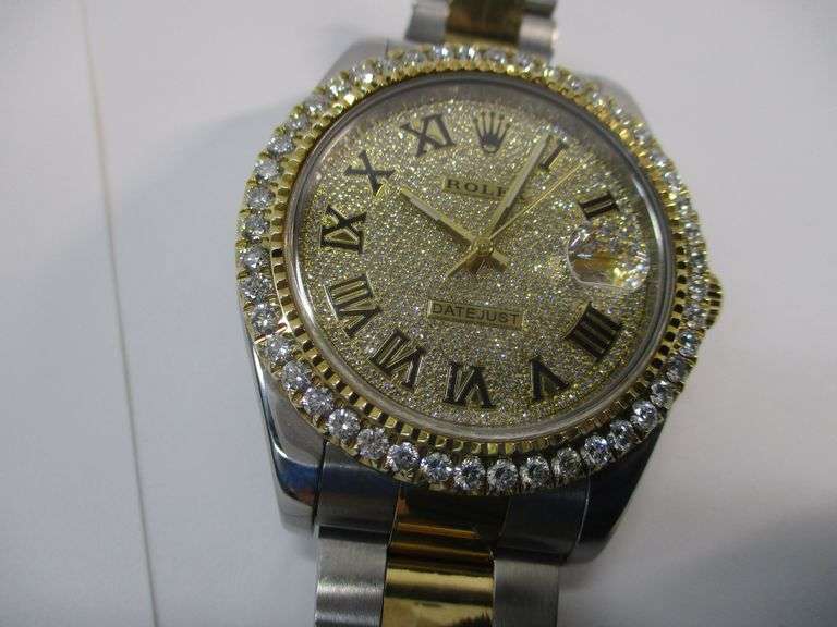 18k & Stainless Steel Diamond Rolex Watch w/Appraisal - Sierra Auction ...
