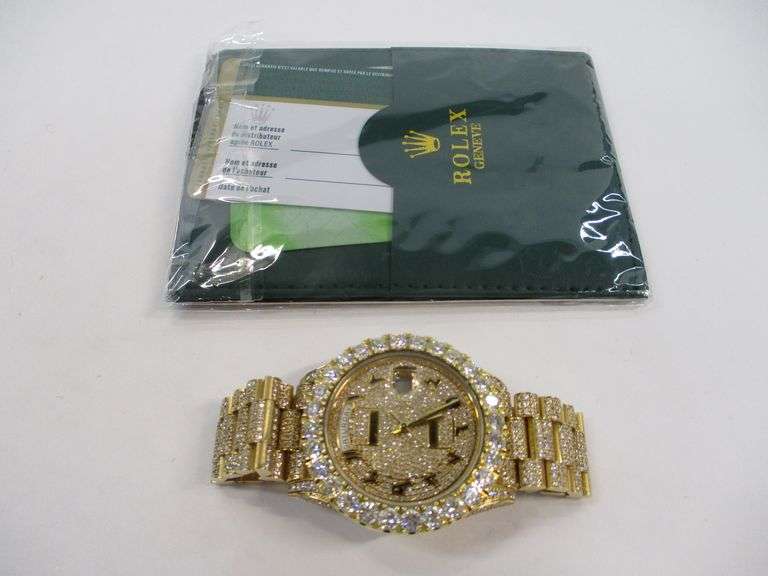 18k Presidential Rolex 40mm Diamond Bezel Serial # 0R7F0525 W/Appraisal ...