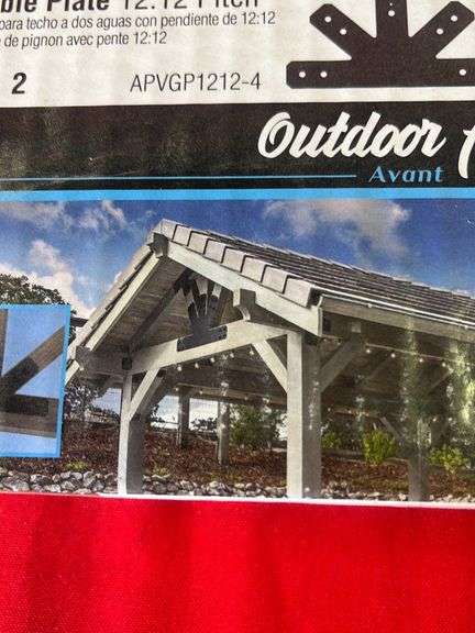 (4) Simpson APVGP1212-4 Avant Decorative Gable Plate- Black Powder Coat ...