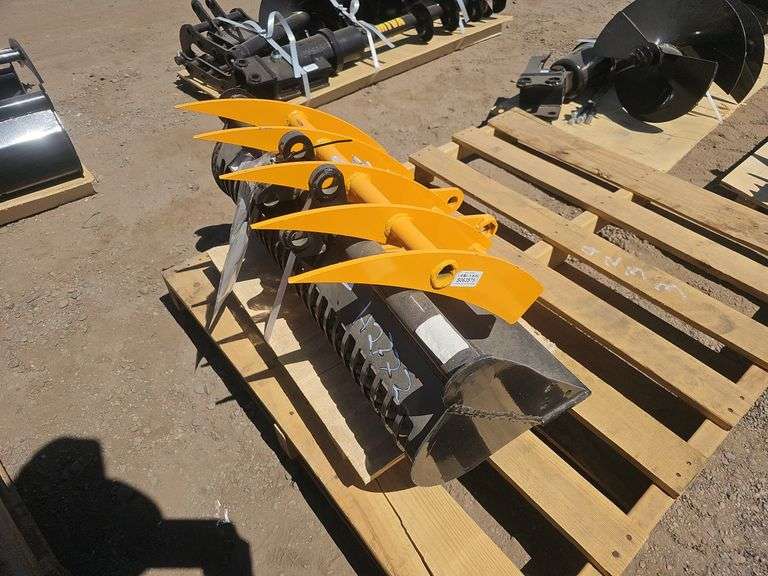 2024 MIVA Mini Excavator Augers - 3 Pc Set (Sand Bucket, Ripper, Rake ...