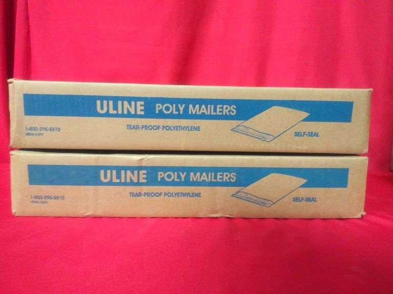 (2PC)Uline Poly Mailers Self-Seal Without Tear Strip (S-12910 14 1/2 x ...