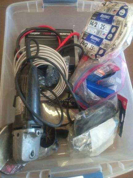 Box With Wires, Energizer 1100 W Power Inverter, Snap On Professional ...