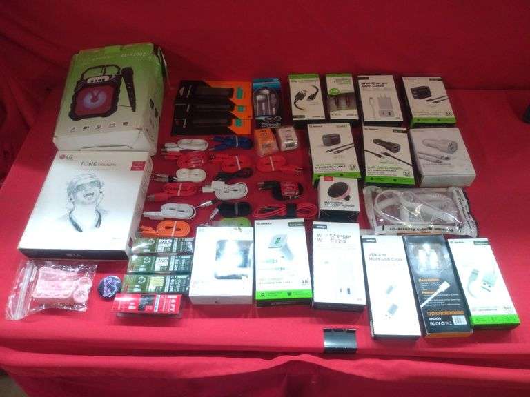 Bag of Approximately (43) Misc. charging Cables, Car Charging Cables ...