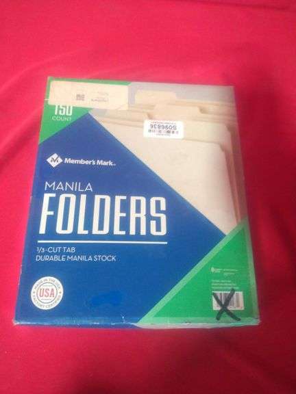 Manilla Folders 150 Count Per Box - Sierra Auction Management Inc