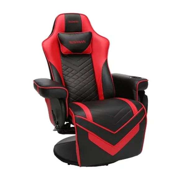Respawn Gaming Chair Red With Black Faux Leather - Sierra Auction ...