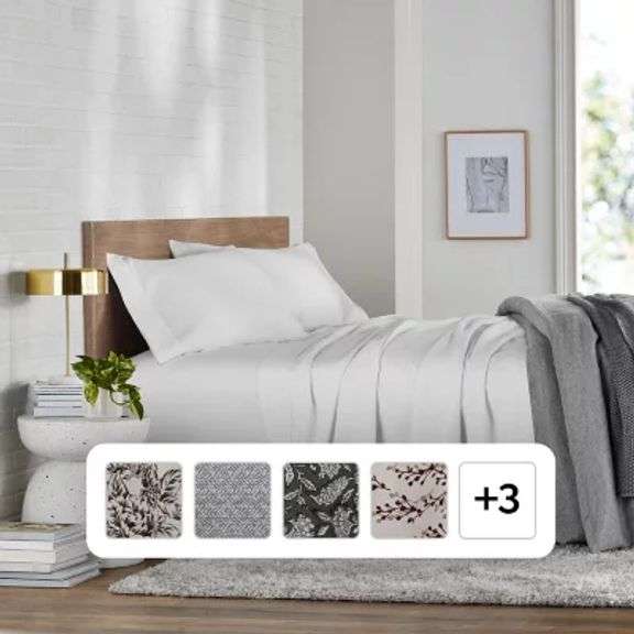 6 Piece King Soft Washed Sheet Set Oversized, Wrinkle Resistant And ...