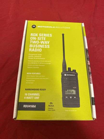 Motorola Solutions RDU4160d RDX Series On-Site Two-Way Business Radio - Sierra Auction ...