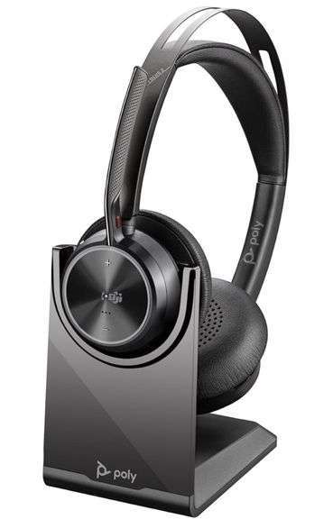Poly - Voyager Focus -A Headset with Stand (Plantronics) - Bluetooth ...