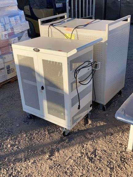 (2) Assorted computer charging carts. - Sierra Auction Management Inc