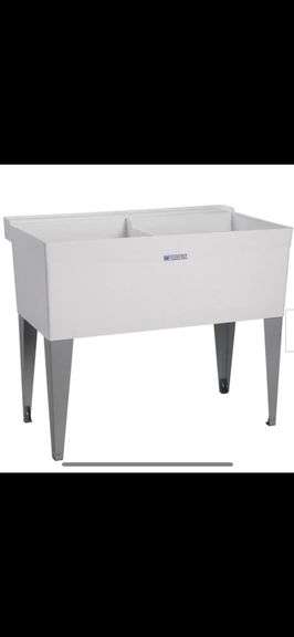 BRAND NEW Mustee Utilatwin 40 in. W X 24 in. D Double Thermoplastic ...