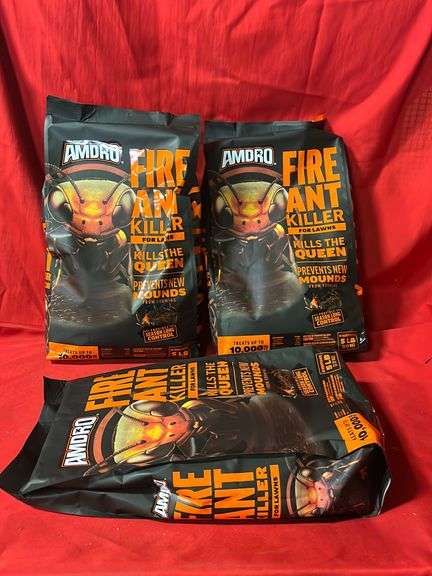 UNOPENED (3) Bags of Amdro Fire Ant Killer Bait Yard Treatment Granules ...