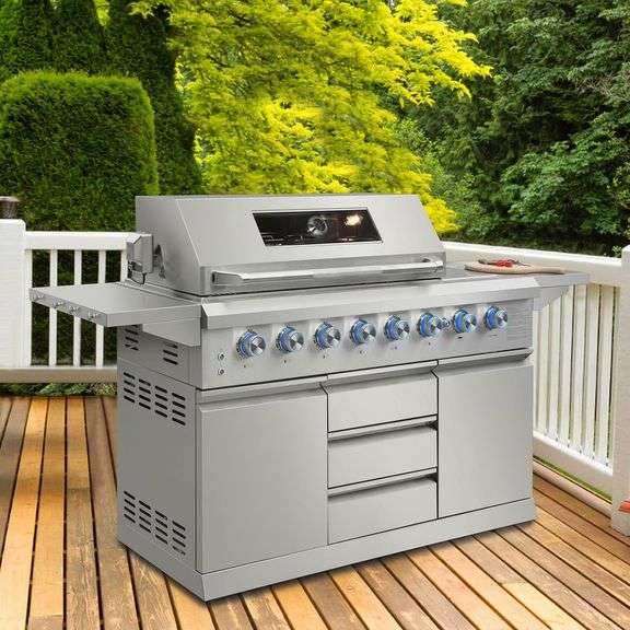 THOR kitchen GL014S Gas Barbecue Grill With 8-Burners - Sierra Auction ...