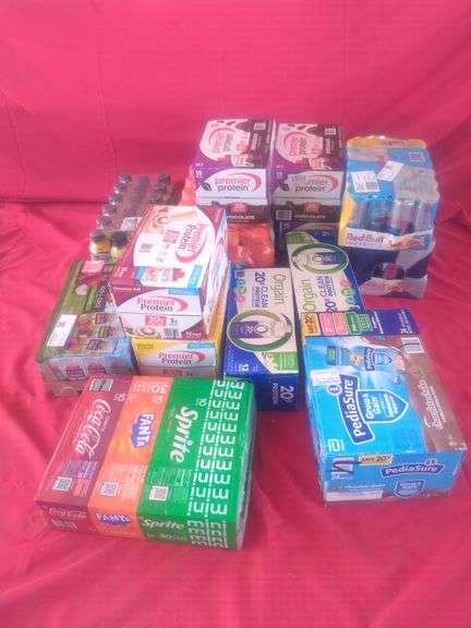 (P) Of Assorted Drink Consumables Such As 30 7.5 OZ Cans Variety Pack ...