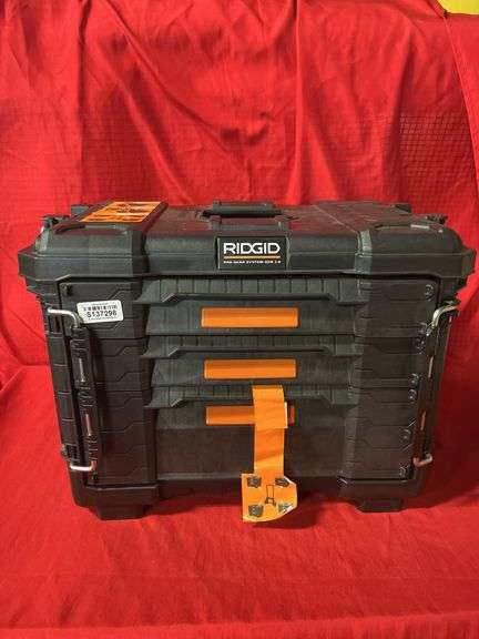 RIDGID Pro Gear System Gen 2.0 14.6 in. W Black Resin XL 3 Drawer ...