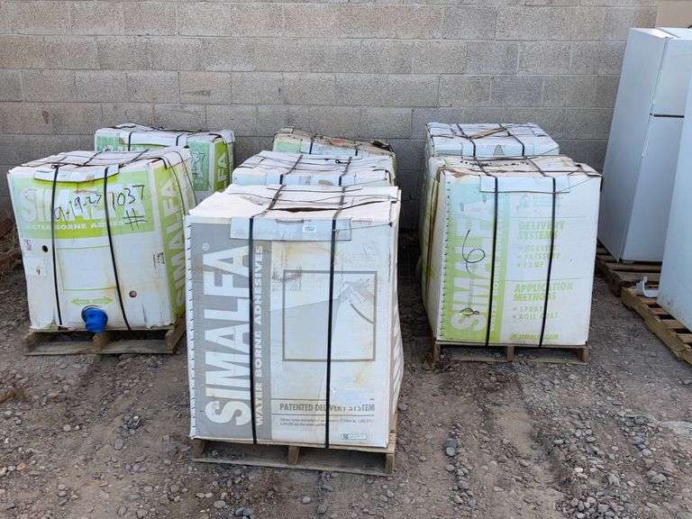 (7) containers of Simalfa water borne adhesive. (Approximately 100 ...