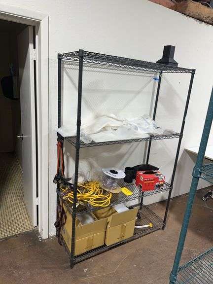 4-Tier Metal Metro Style Wire Rack With Contents Vaccum Seal Bags ...