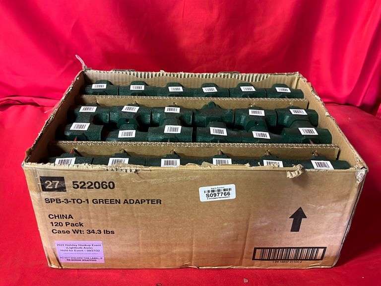 Box With (120pcs) Home Accents Holiday 3-to-1 Outlet Splitters Adapter ...