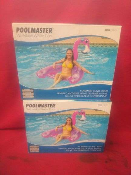 (2pc) PoolMaster Flamingo Sling Chair - Sierra Auction Management Inc