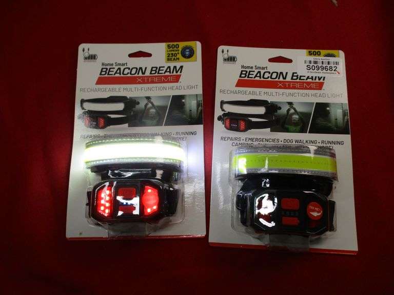 (2pc) HomeSmart Beacon Beam Xtreme Rechargeable Head Light Like New ...