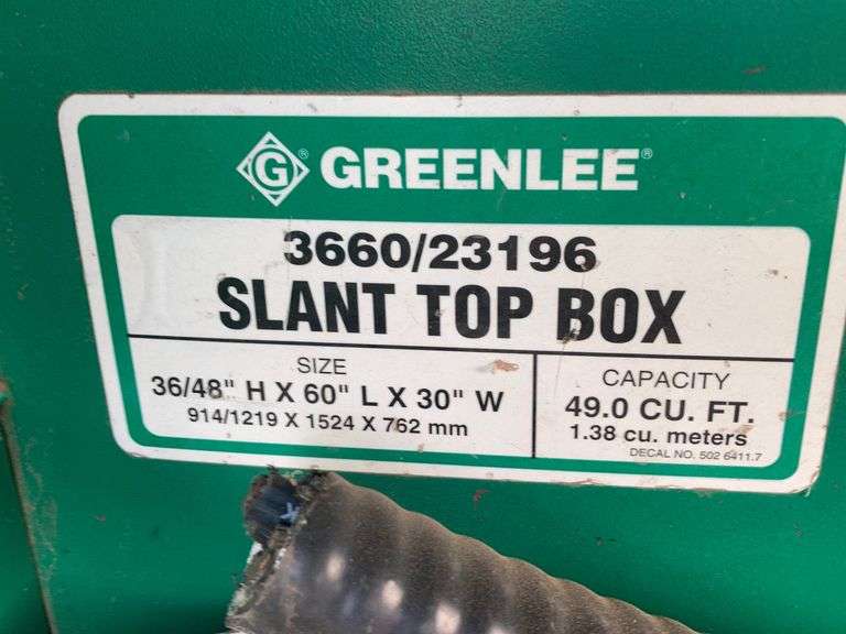 Heavy duty gang box with assorted electrical cable, tools and pulleys ...