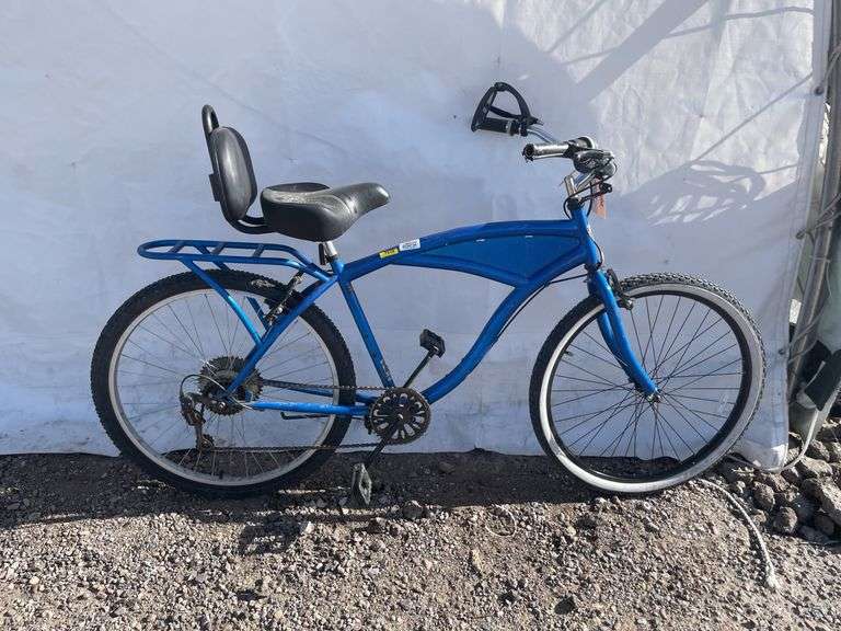 (1 Qty) Blue Beach Cruiser Bicycle - Sierra Auction Management Inc