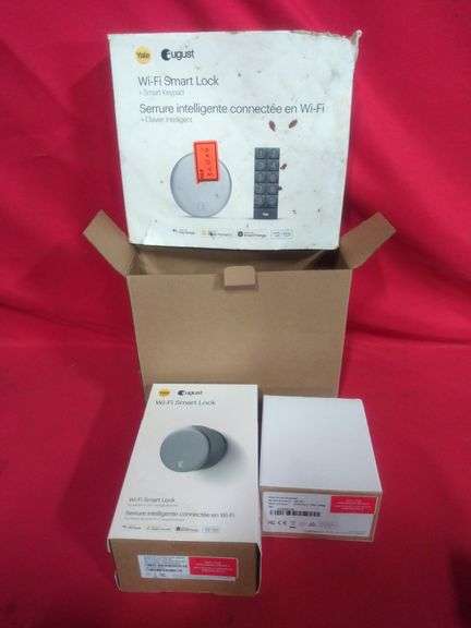 Yale August Wi-fi Smart Lock +Smart Keypad (Model: ASL-SL05-K02-S01) - Sierra Auction Management Inc