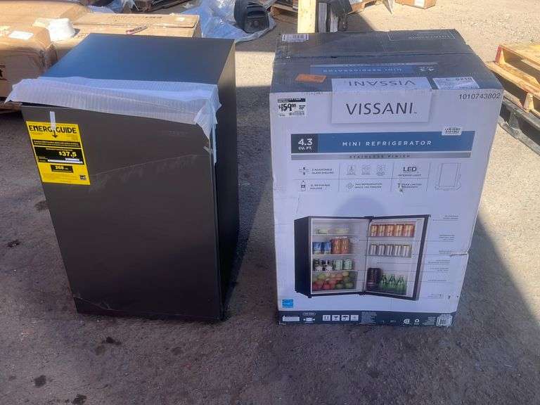 VISSANI 4.3 Cu.FT. 1-Door Mini Fridge-Stainless Finish - Sierra Auction ...