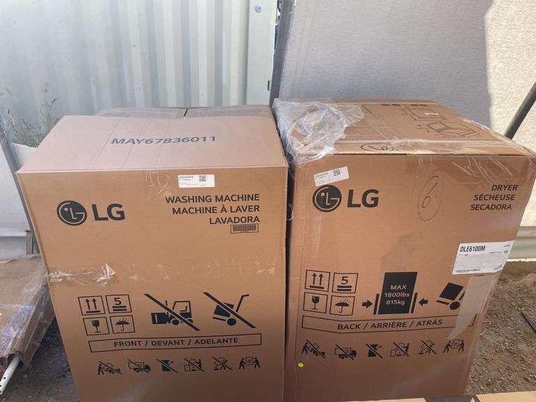(1 Qty) LG Top Load Washer and Electric Dryer - Sierra Auction ...