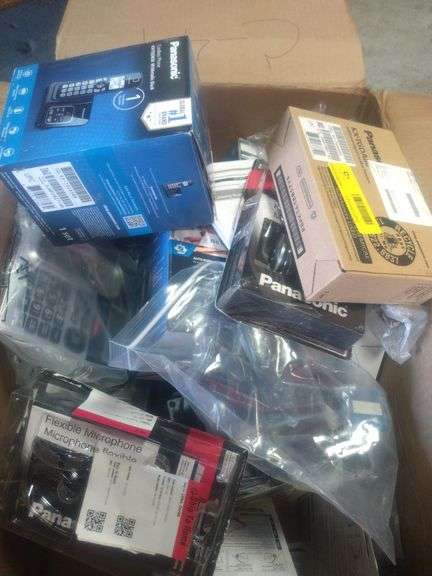 Box With Assorted Panasonic Cordless Phones, And Panasonic Flexible ...