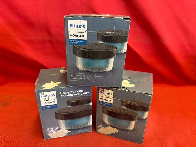 3-Qty New Philips Norelco 2pk Quick Clean Pod Cartridge - Sierra ...