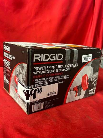 BRAND NEW RIDGID Power Spin + Drain Cleaner With Autofeed Technology ...