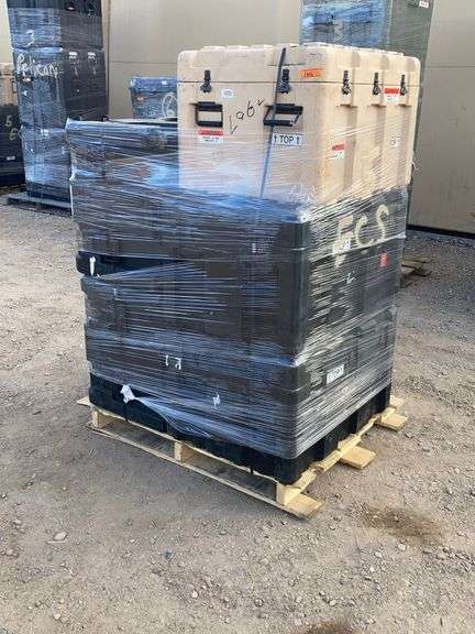 Five assorted military style hard plastic cargo containers. - Sierra ...