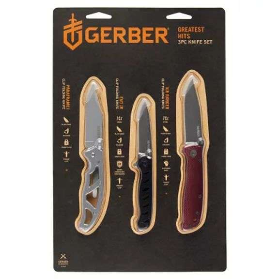 Gerber 3 PC Knife Set - Sierra Auction Management Inc