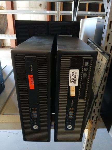 (4 Qty) HP Desktop Computers - Sierra Auction Management Inc