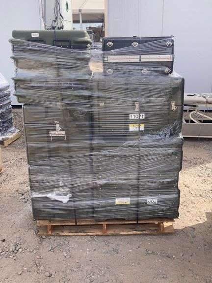 Approximately six assorted military style hard plastic cargo containers ...